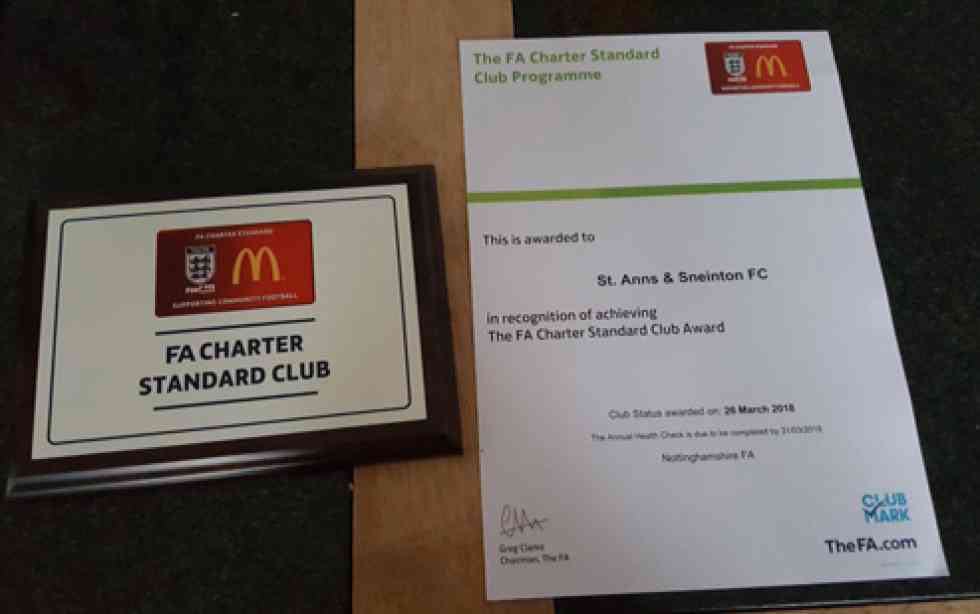 SAS FC achieve FA Charter Standard! - The Angus Lawson Memorial Trust